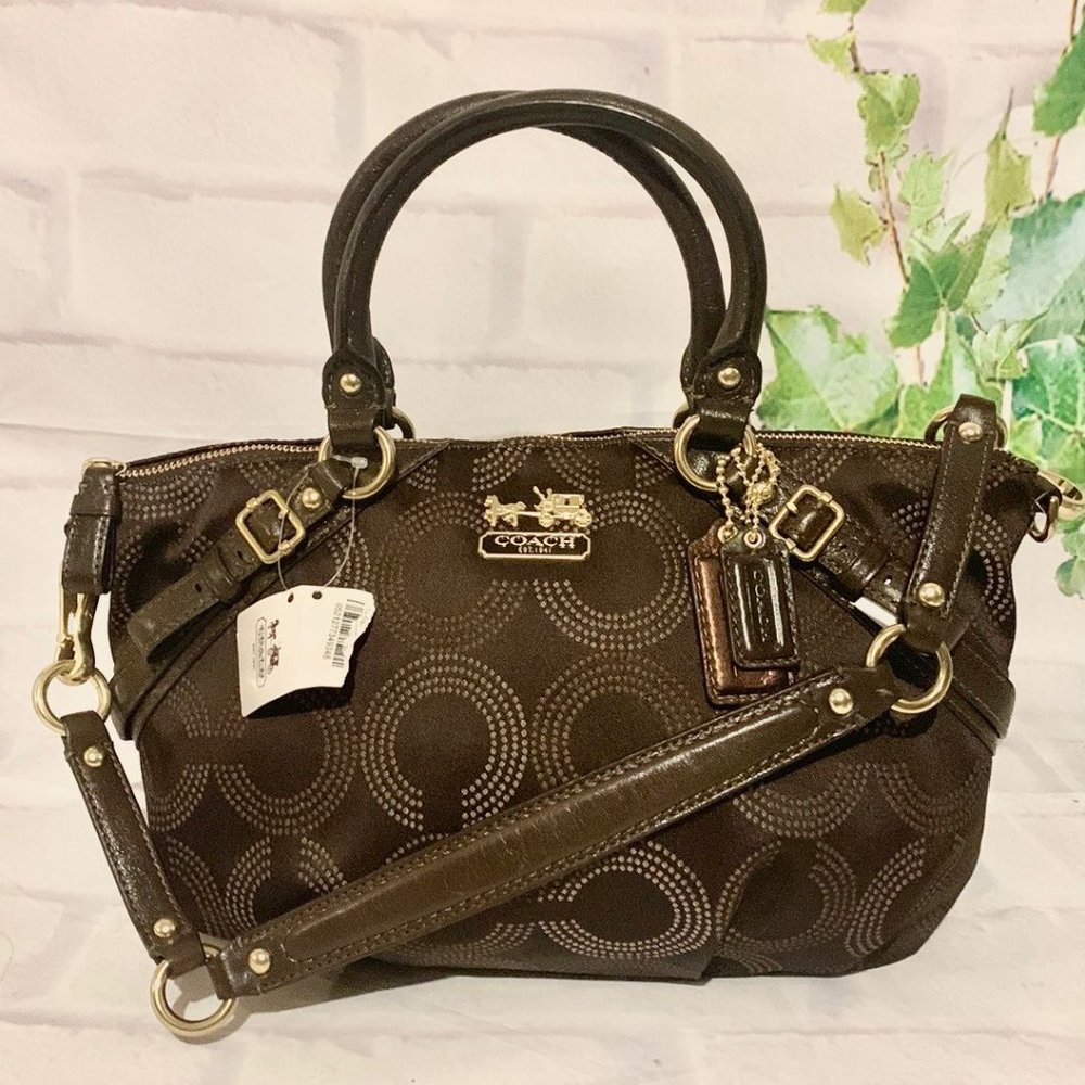 Coach 15935 Mahogany Madison Signature Logo Dot Op Ar… - Gem